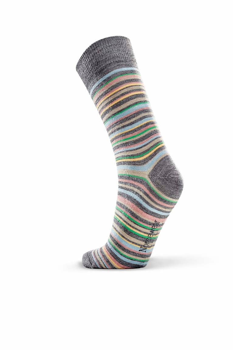 NORSEWEAR - Fine Line Stripe Sock - Grey